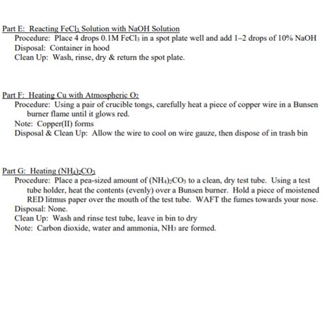 Solved Chemical Reactions PROCEDURE General Procedure Chegg Com