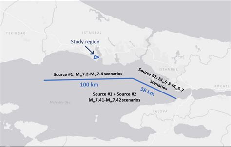 Source Locations Of The Scenario Ground Motion Simulations Download