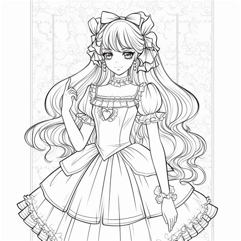 Dibujo De Chica Anime 17 Para Colorear