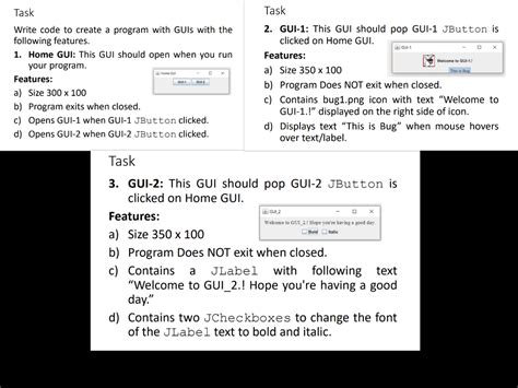 Solved Task Task Gui 1 D X Welcome To Gui 11 This Is Bug