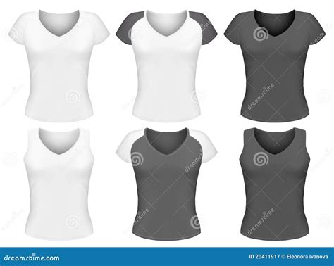 Woman T Shirt Design Template Stock Vector Illustration Of Realistic