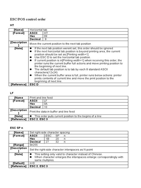 Esc Pos Command Set Pdf Qr Code Ascii