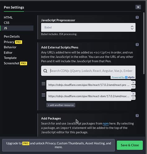 Setting Up React On Codepen JavaScript The FreeCodeCamp Forum