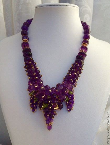 Купить или заказать Колье из натуральных аметистов ПЕРСИДСКАЯ СИРЕНЬ в