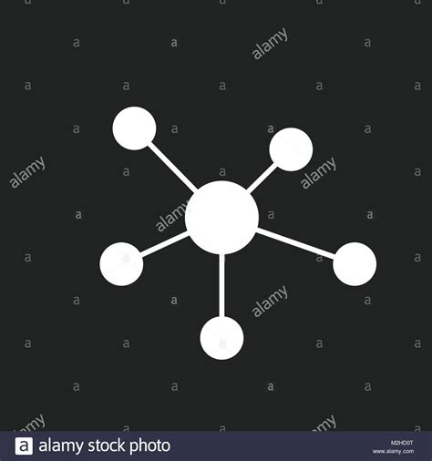 Social Network Molecule Dna Icon In Flat Style Vector Illustration Stock Vector Image And Art