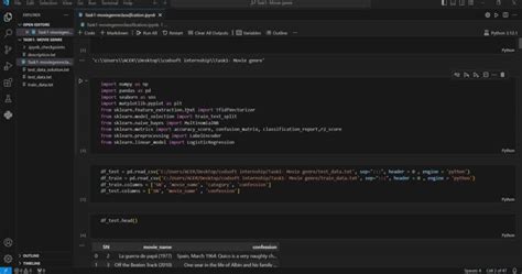 Adish Babu On Linkedin Codsoft Ai Machinelearning Moviegenreclassification Techinnovation