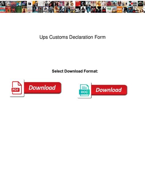 Fillable Online Ups Customs Declaration Form Ups Customs Declaration