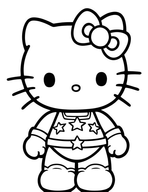 Раскраски с Hello Kitty распечатать бесплатно Happybrushes