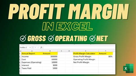 Profit Margin In Excel Calculate Gross Profit Operating Profit And
