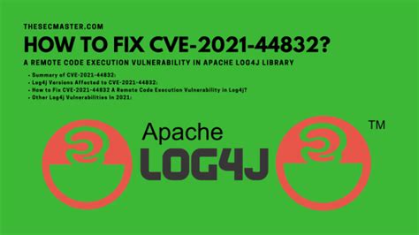 How To Fix Cve 2021 44832 A Remote Code Execution Vulnerability In