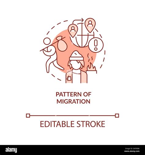 Pattern Of Migration Red Concept Icon Stock Vector Image Art Alamy