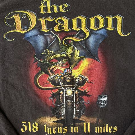 Vintage Brown Biker Long Sleeve Tee Sz L 🐉 Ripped Depop