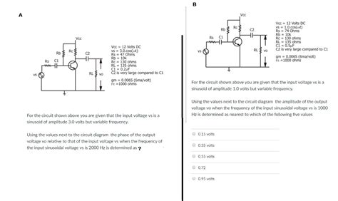 Solved For The Circuit Shown Above You Are Given That The