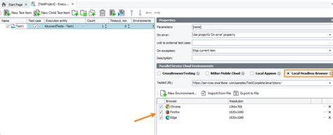 Execution Plan Editor Parallel Device Cloud Environments Panel Testcomplete Documentation
