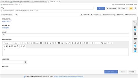 Editing An Item Why Is The Save Button Grayed Out Jama Software Support