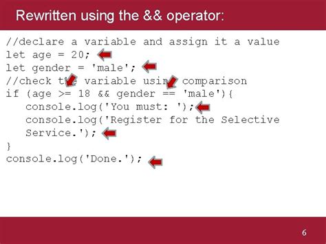 Logical Operators In Java Script Mis 2402 Jeremy