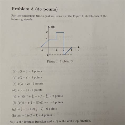 Solved Problem Points For The Continuous Time Chegg