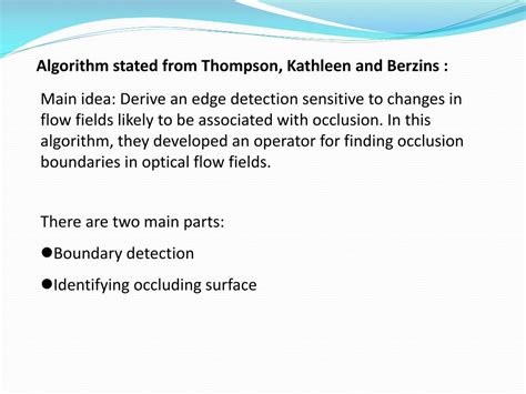 PPT Dynamic Occlusion Analysis In Optical Flow Fields PowerPoint Presentation ID