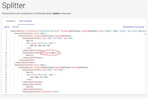 Splitter Issue Radzenblazor Components Radzen