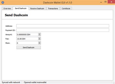 GitHub Pwstegman DashcoinWalletGUI Ledger Wallet GUI For Dashcoin