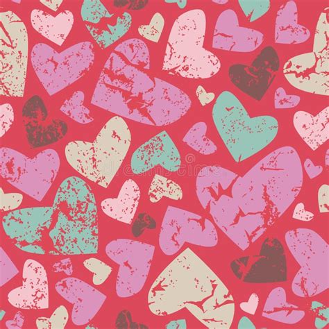 Hearts Seamless Pattern Vector Illustration Stock Vector