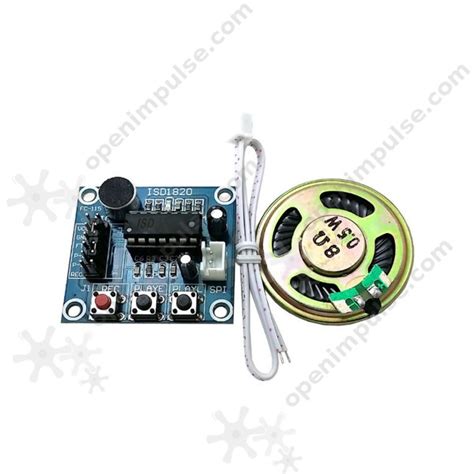 Isd1820 Voice Recording Module With Mic And 05w Speaker Open