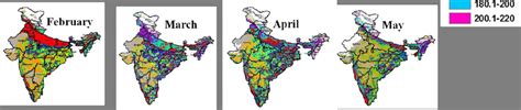 A Spatial Distribution Of Annual Baseline Climatic Et B Climatic