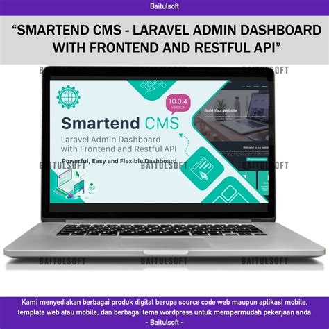 Jual Source Code Aplikasi Web Smartend Cms Laravel Admin Dashboard With Frontend And Restful