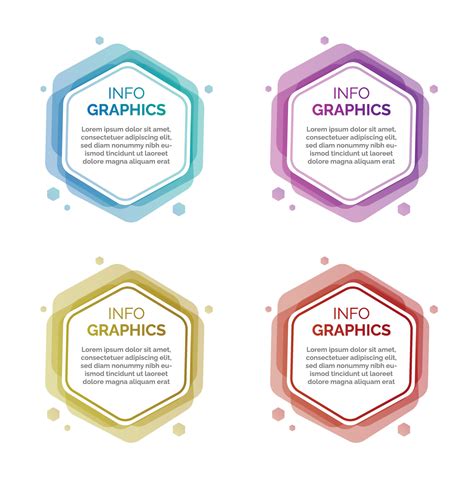 different colour gradients infographic badges abstract polygon shape