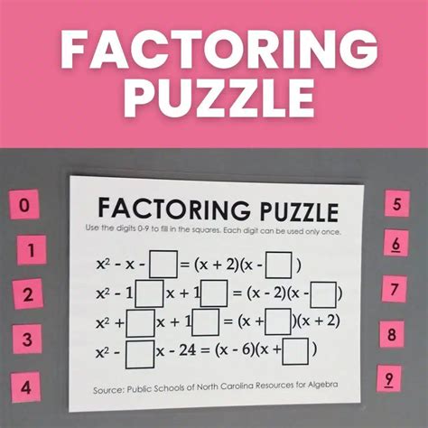 15 Fun Factoring Activities For Algebra
