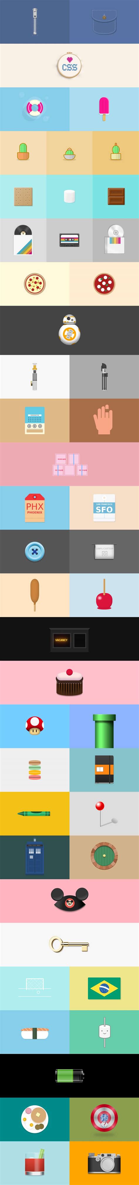 纯css3绘制各种图形图标样式代码