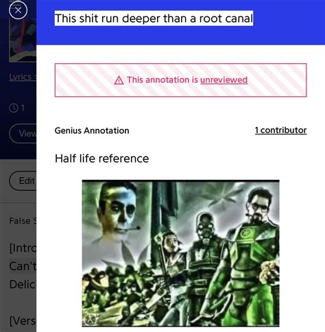 Genius Annotations Rokbuddyhalflife