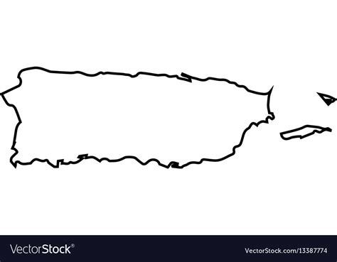 Isolated Puerto Rico Map Royalty Free Vector Image