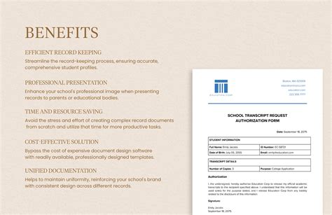 School Transcript Request Authorization Form Template In Word Pdf