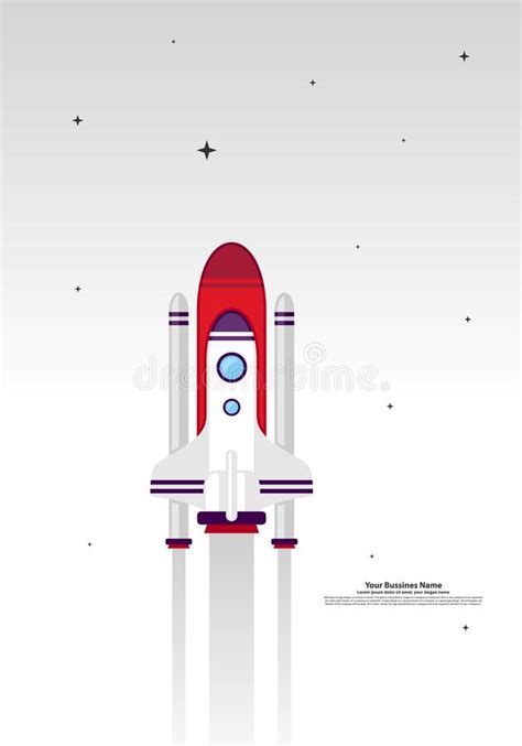 Start Up Simple Rocket Web Design Responsive Web Design Flat Vector