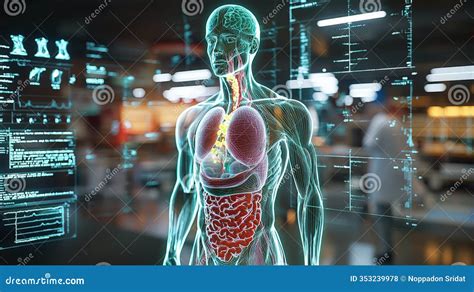 Intricate 3d Visualization Of Human Anatomy Showcasing Internal Organs With Emphasis On