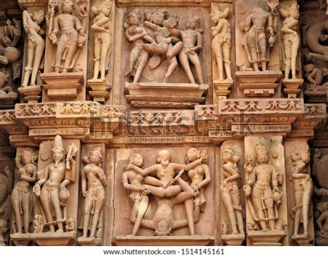Erotic Sculptures Sex Poses Man Kajuraho Stock Photo Shutterstock