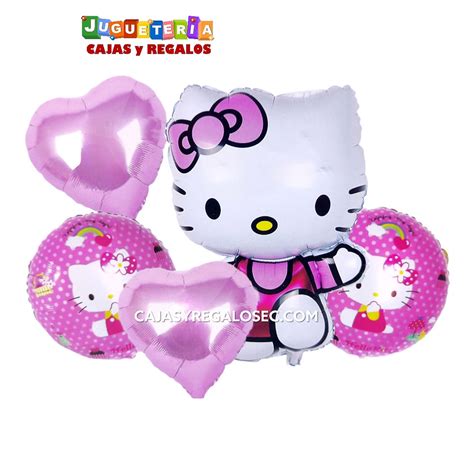 Bouquet Set De Globos Hello Kitty Cajasyregalosec