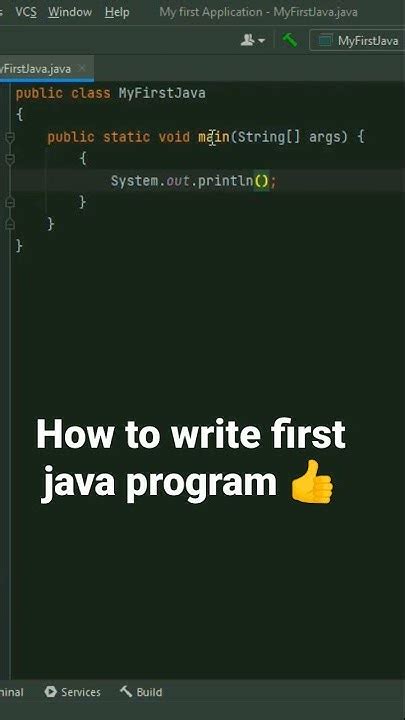 How To Write First Java Program From Intellij Javaprogramming Java Codes Shorts Youtube