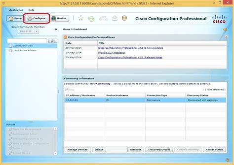 Cisco Configuration Professional CCP Example CCNA Security