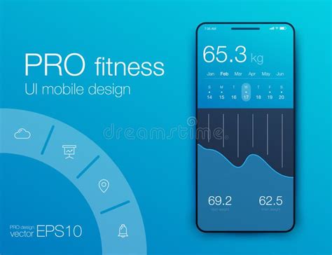 Fitness App Ui Ux Design Stock Vector Illustration Of Application