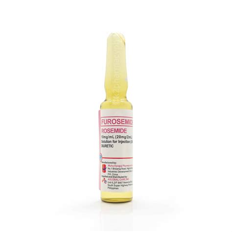 Rosemide Furosemide 10mgml Solution For Injection Imiv 2ml Ampoules