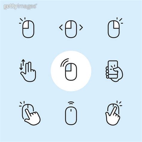 Mouse Click icons 이미지 게티이미지뱅크
