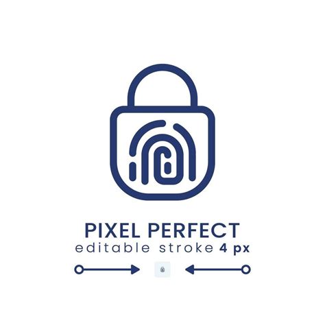 Fingerprint Access Linear Desktop Icon Biometric Security Personal