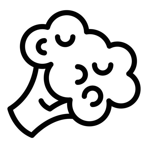 Broccoli Icon Outline Style 15907239 Vector Art At Vecteezy