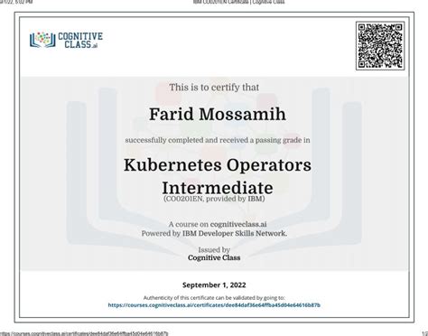Farid Mossamih On Linkedin Ibm Cognitiveclass Kubernetes Ansible