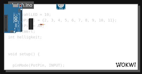 Led Bar Graph Mit Poti Wokwi Esp32 Stm32 Arduino Simulator Led Bar Graph Mit Poti Wokwi Esp32 Stm32 Arduino Simulator