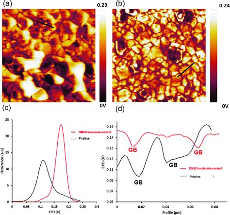 Contact Potential Difference Spatial Maps Of A Pristine And B Download Scientific Diagram