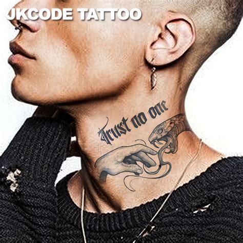 Temporary Tattoos For Men Neck