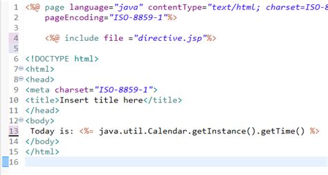 taglib directive jsp directives page include and taglib directive